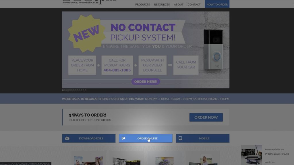 How To Place A Web Order: Photo Prints - PPR Pix